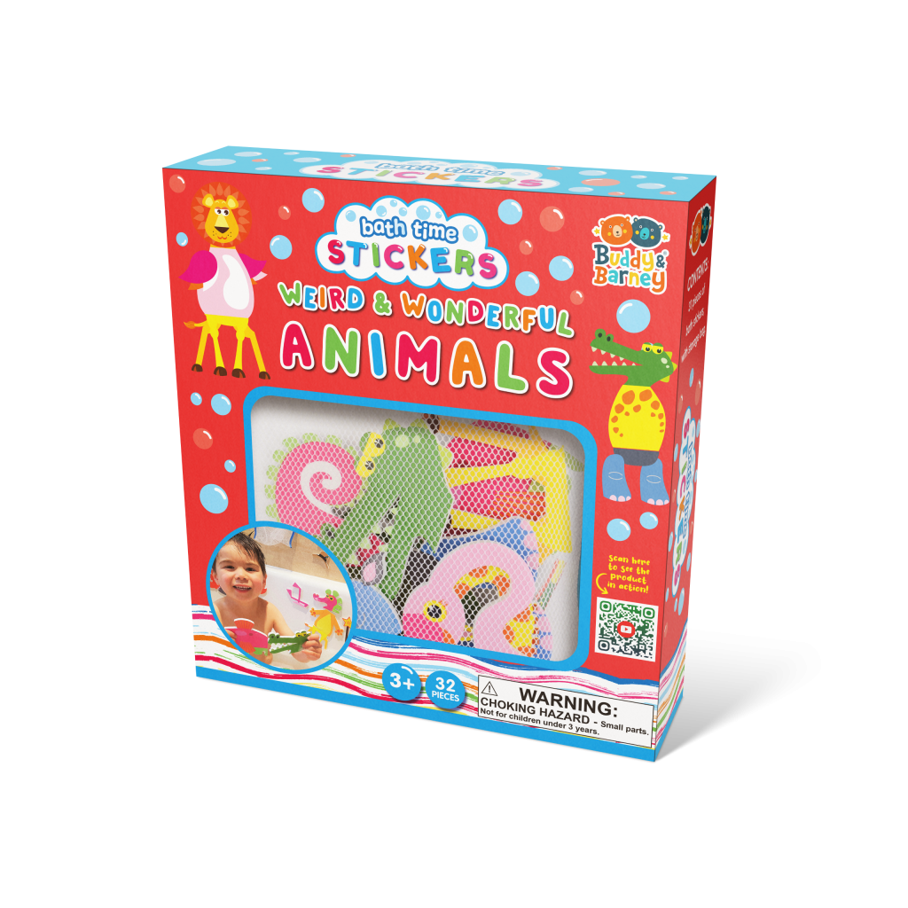 Bath Time Stickers Weird and Wonderful Animals - Buddy & Barney Ltd